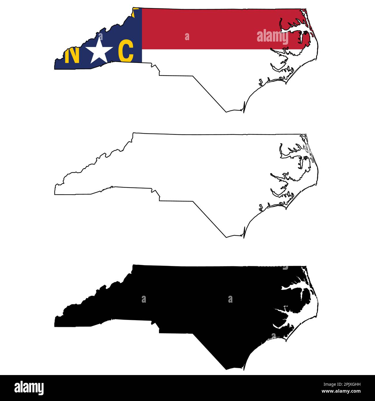 Map North Carolina State on white background. North Carolina State Map ...
