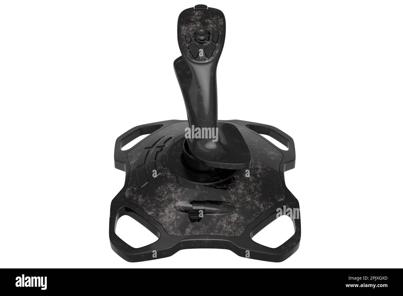 Realistic joystick for flight simulator with black marble texture on ...