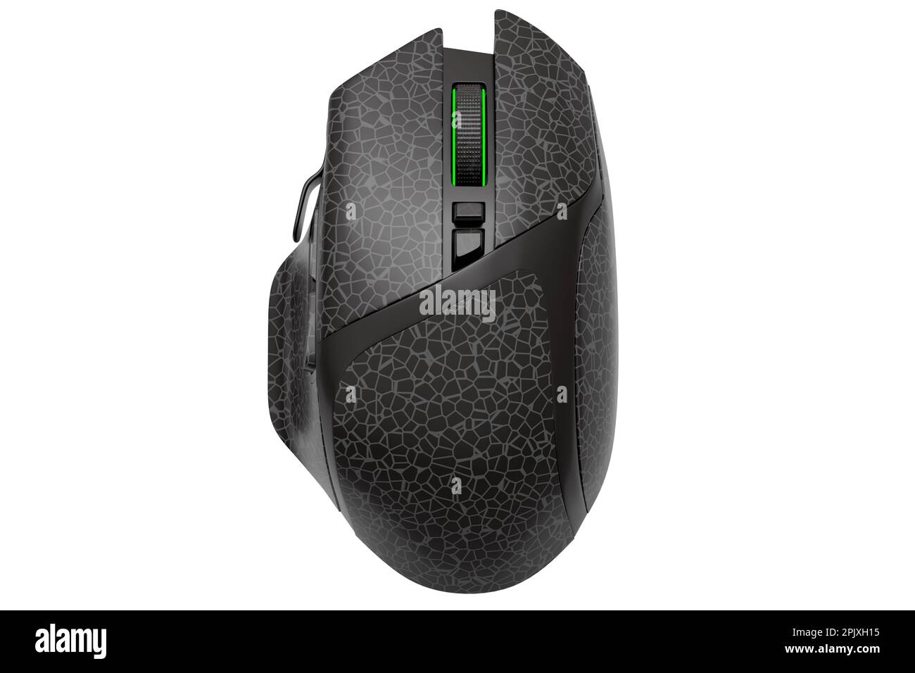 Wireless gaming computer mouse with mosaic seamless pattern on white ...