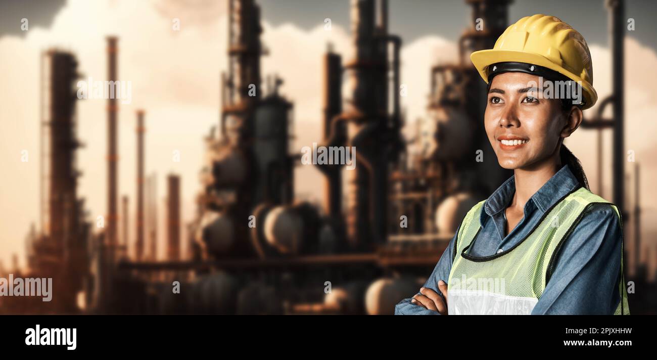 An industry worker portrait at workplace, exceptional industrial job ...