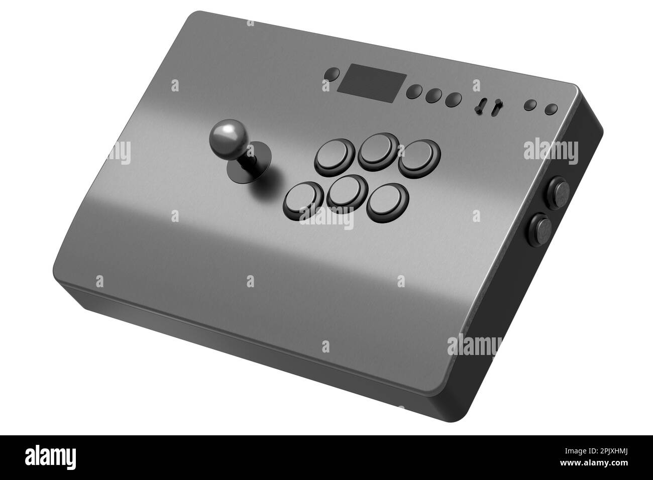 Vintage arcade stick with joystick and tournament-grade buttons with ...
