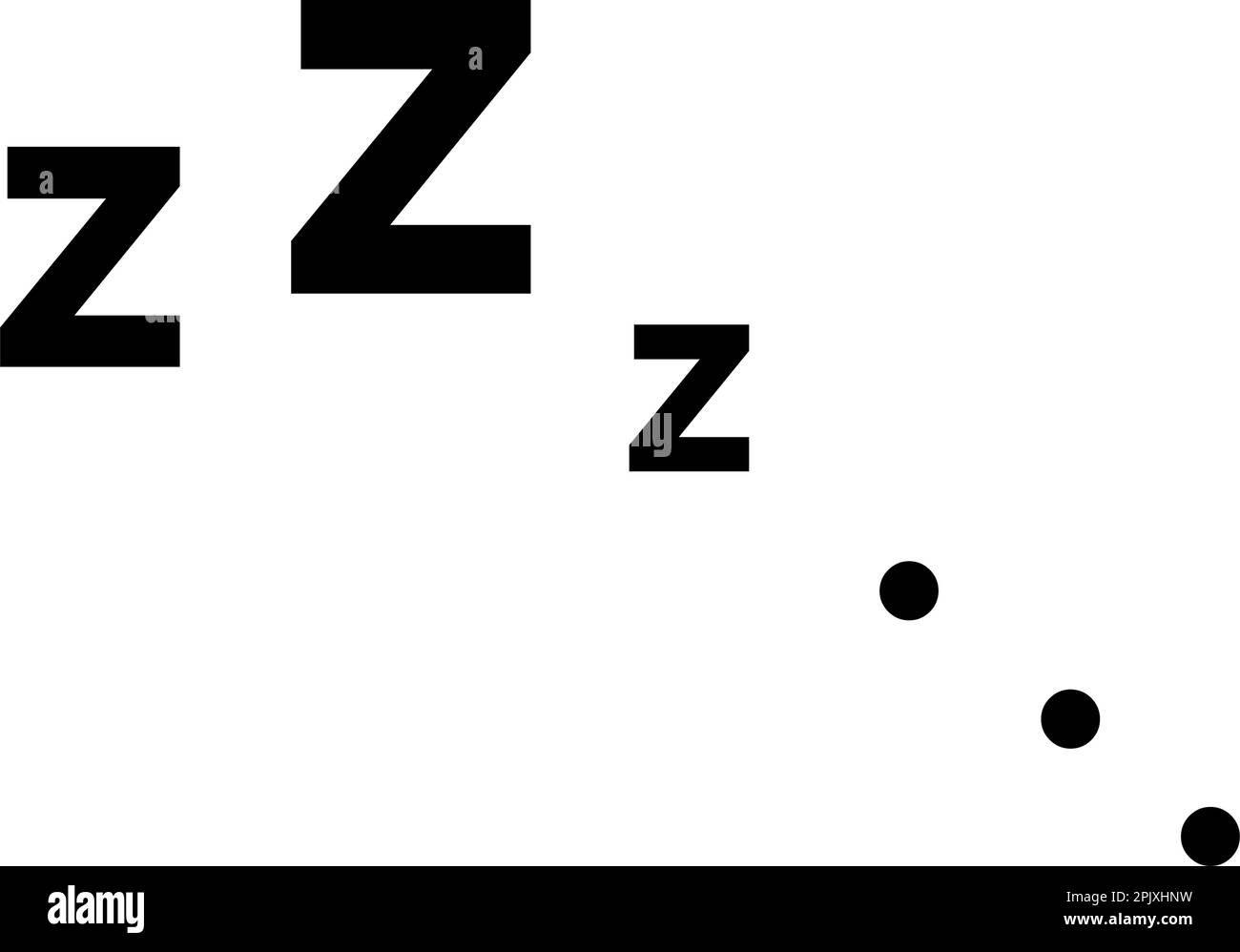 Zzz sleep snore text vector icon isolated on white background Stock ...