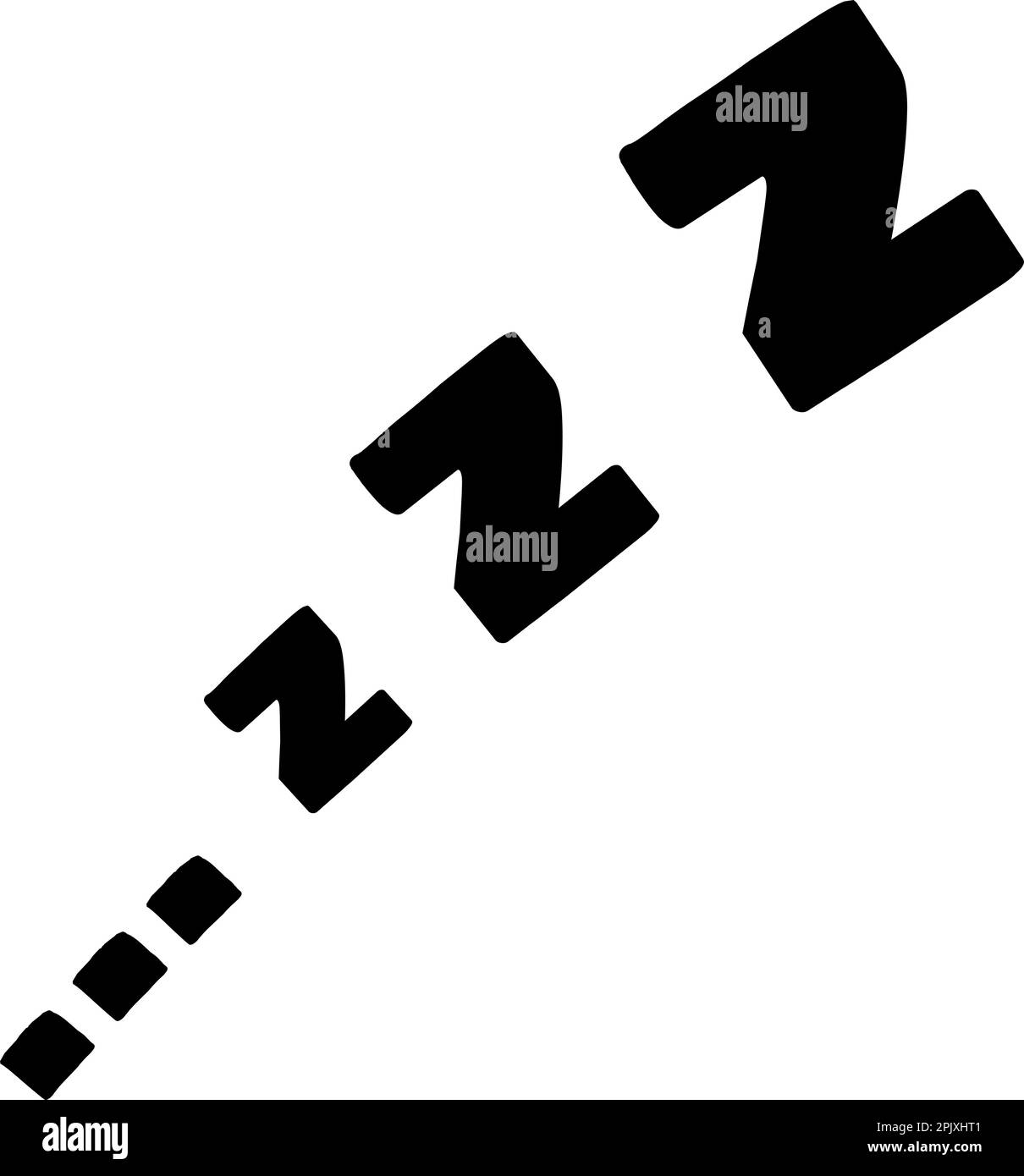 Zzz sleep snore text vector icon isolated on white background Stock ...