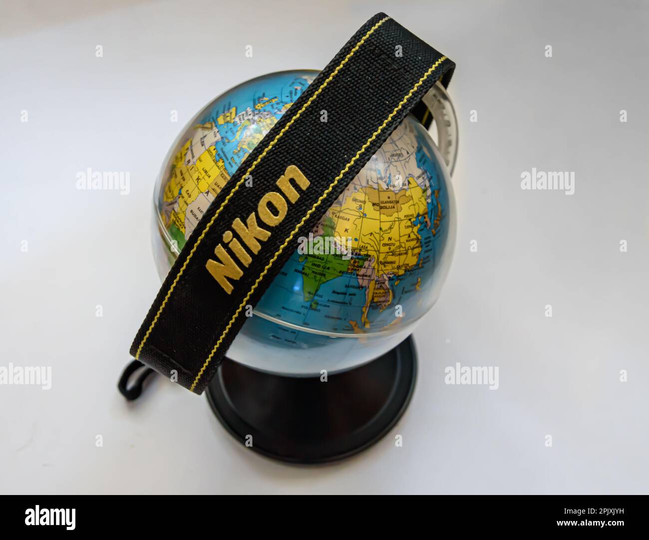 Nikon camera strap Stock Photo - Alamy