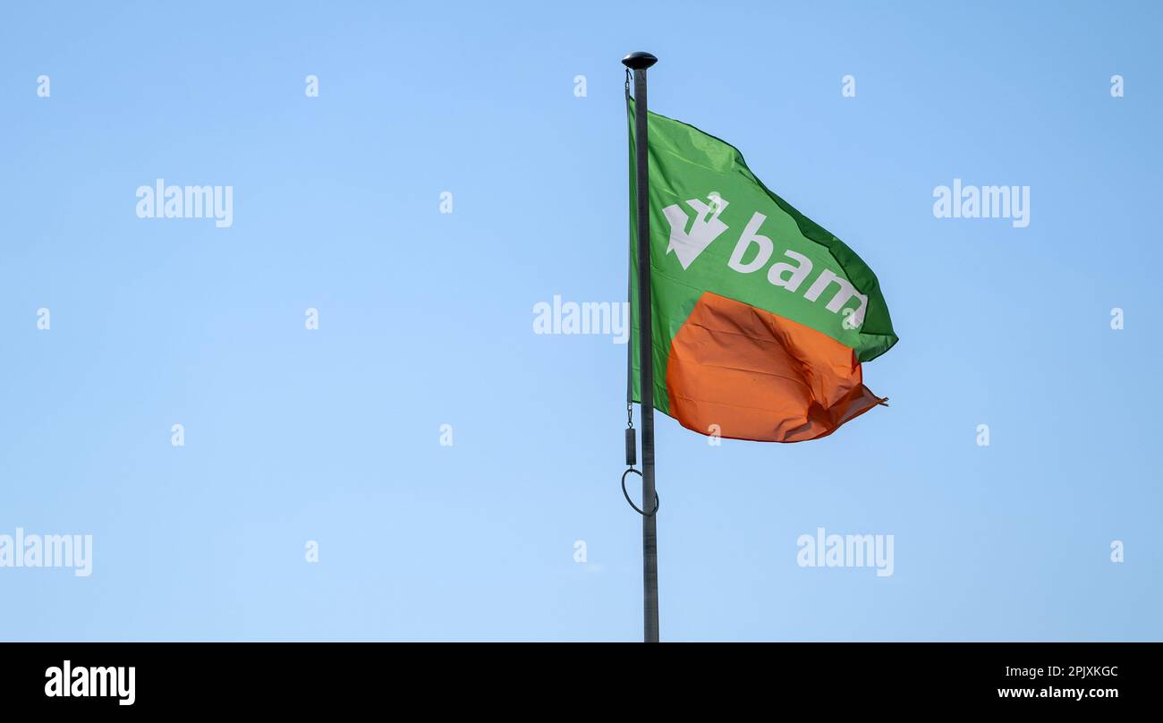 BUNNINK - A flag at the head office of the Royal BAM Group construction ...