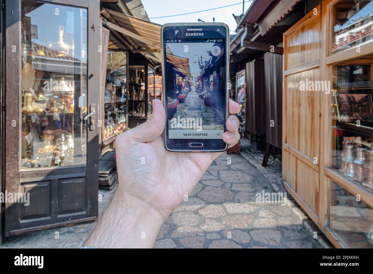 Taking photo with mobile phone Stock Photo - Alamy
