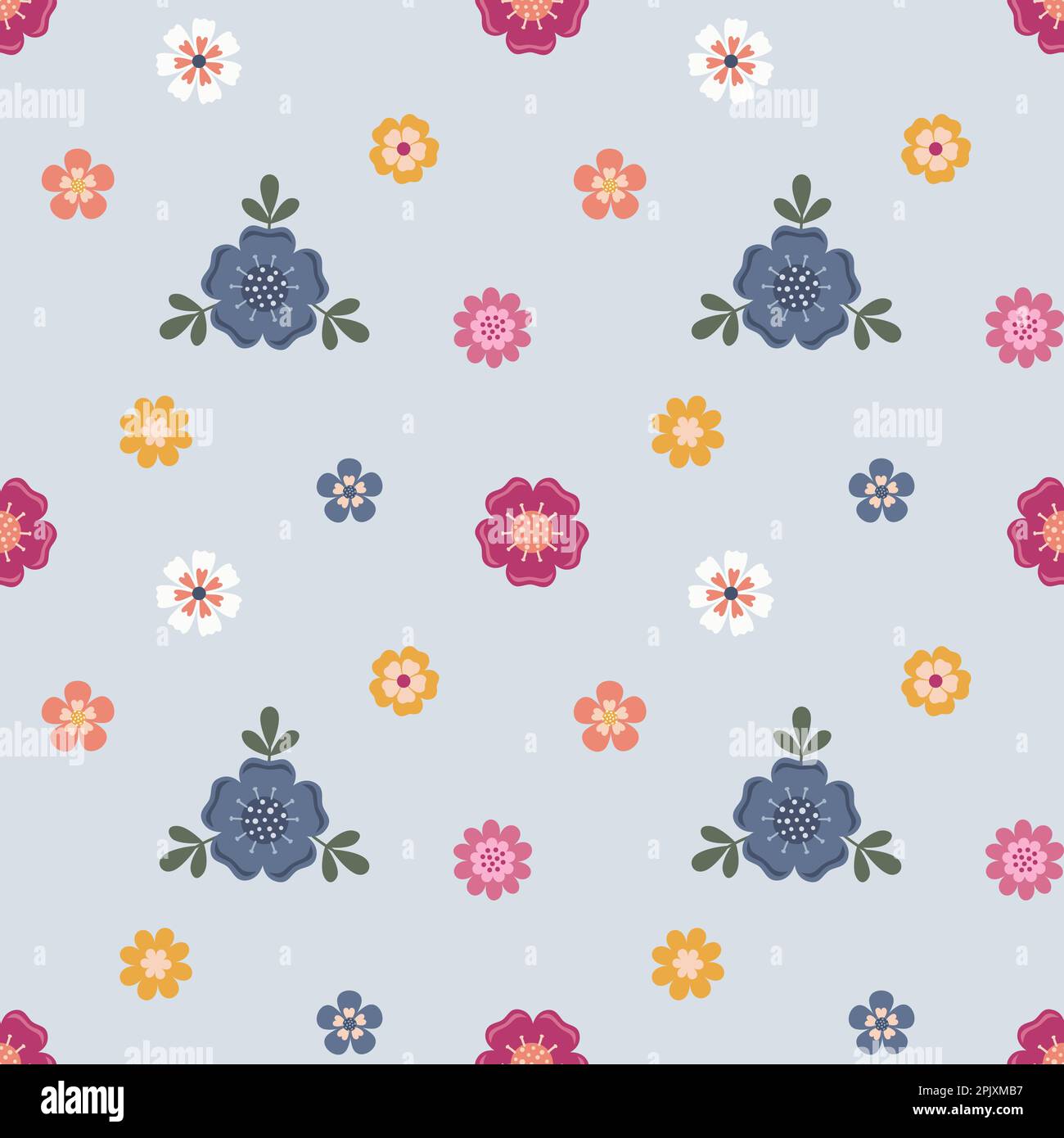 Daisy flowers blooming garden Stock Vector Images - Alamy