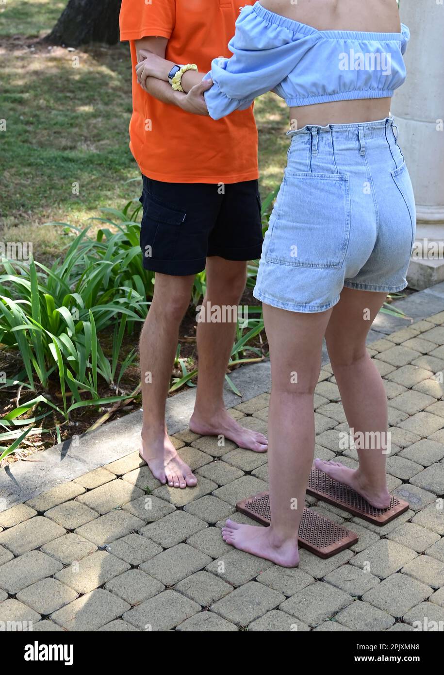 Alternative medicine and Mindfulness practice, needle standing ...