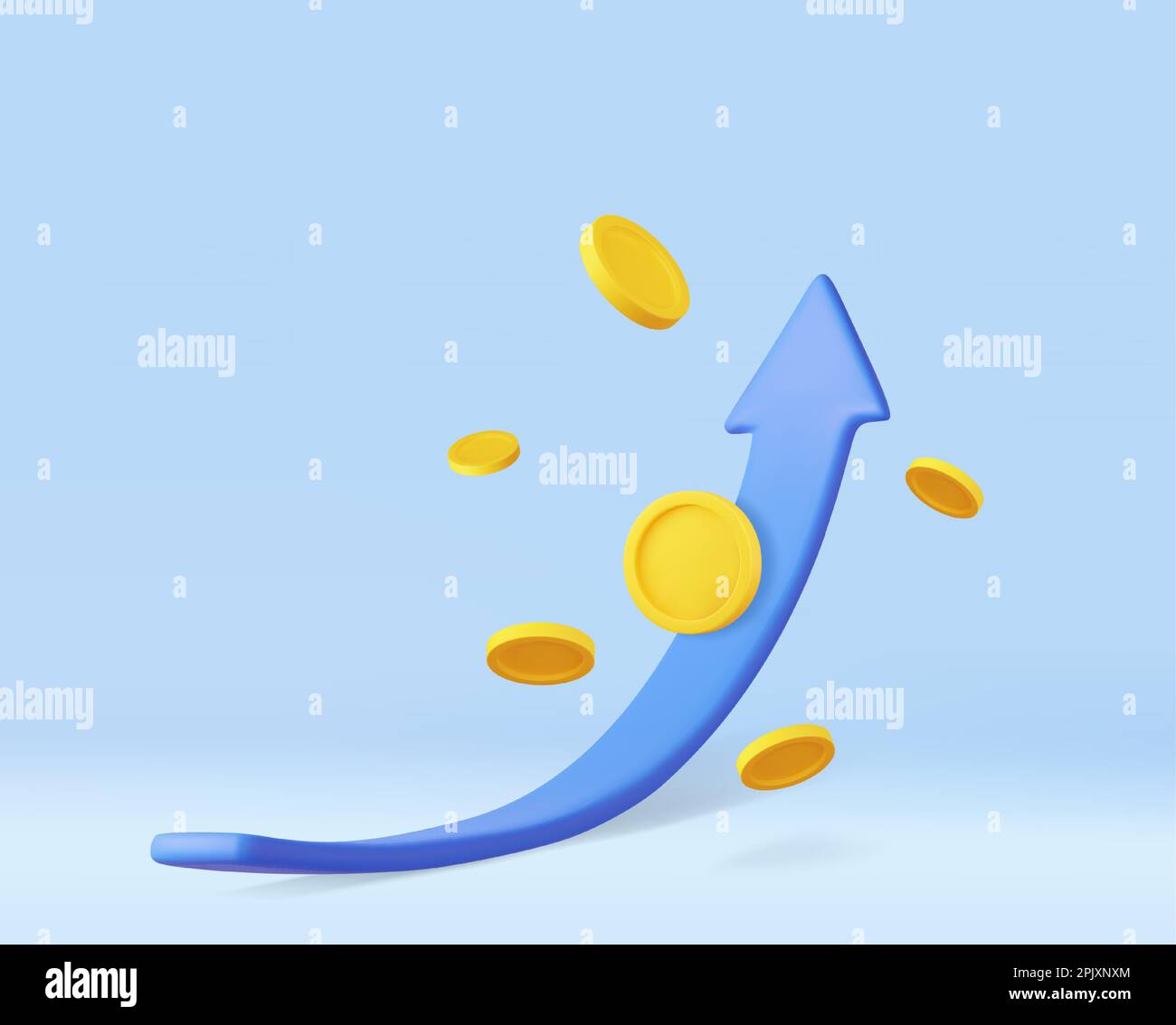 Golden 3d graph icon Stock Vector Images - Alamy