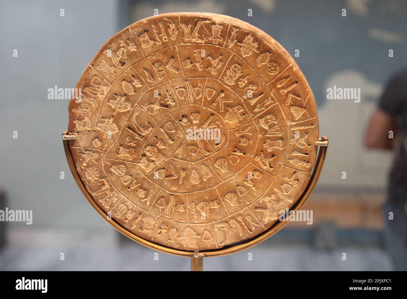 Phaistos disc, Heraklion museum, Heraklion, Crete Stock Photo - Alamy
