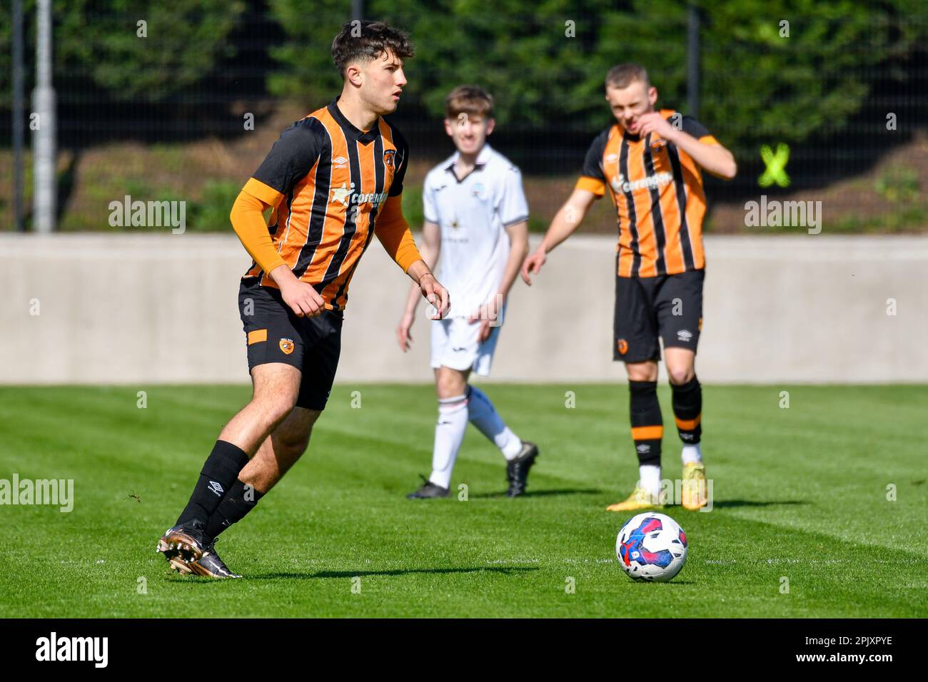 Swansea, Wales. 4 April 2023. Stanley Ashbee of Hull City during the ...