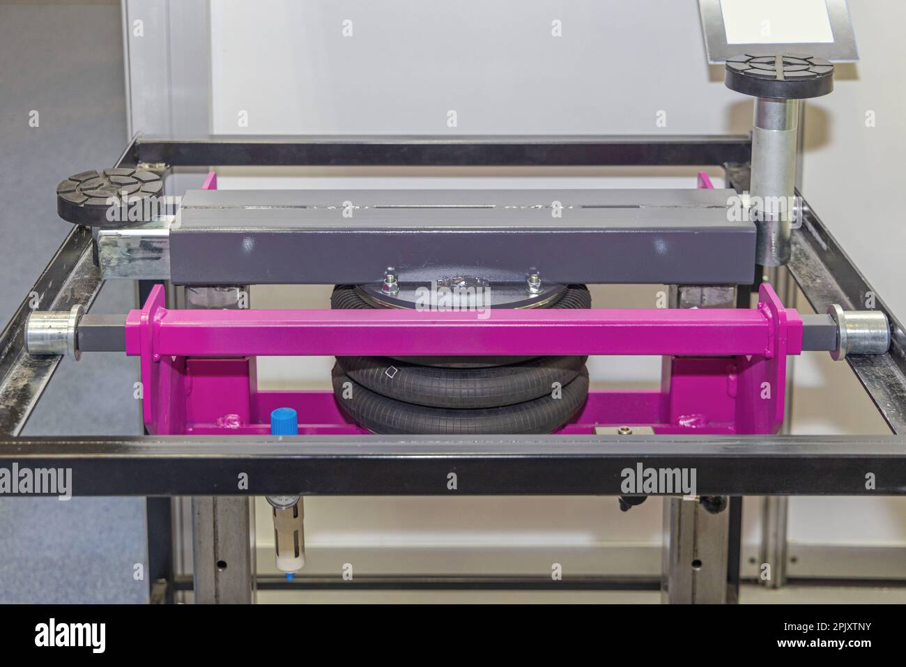 Airbag Lift Jack Device in Service Garage Tunnel Stock Photo - Alamy