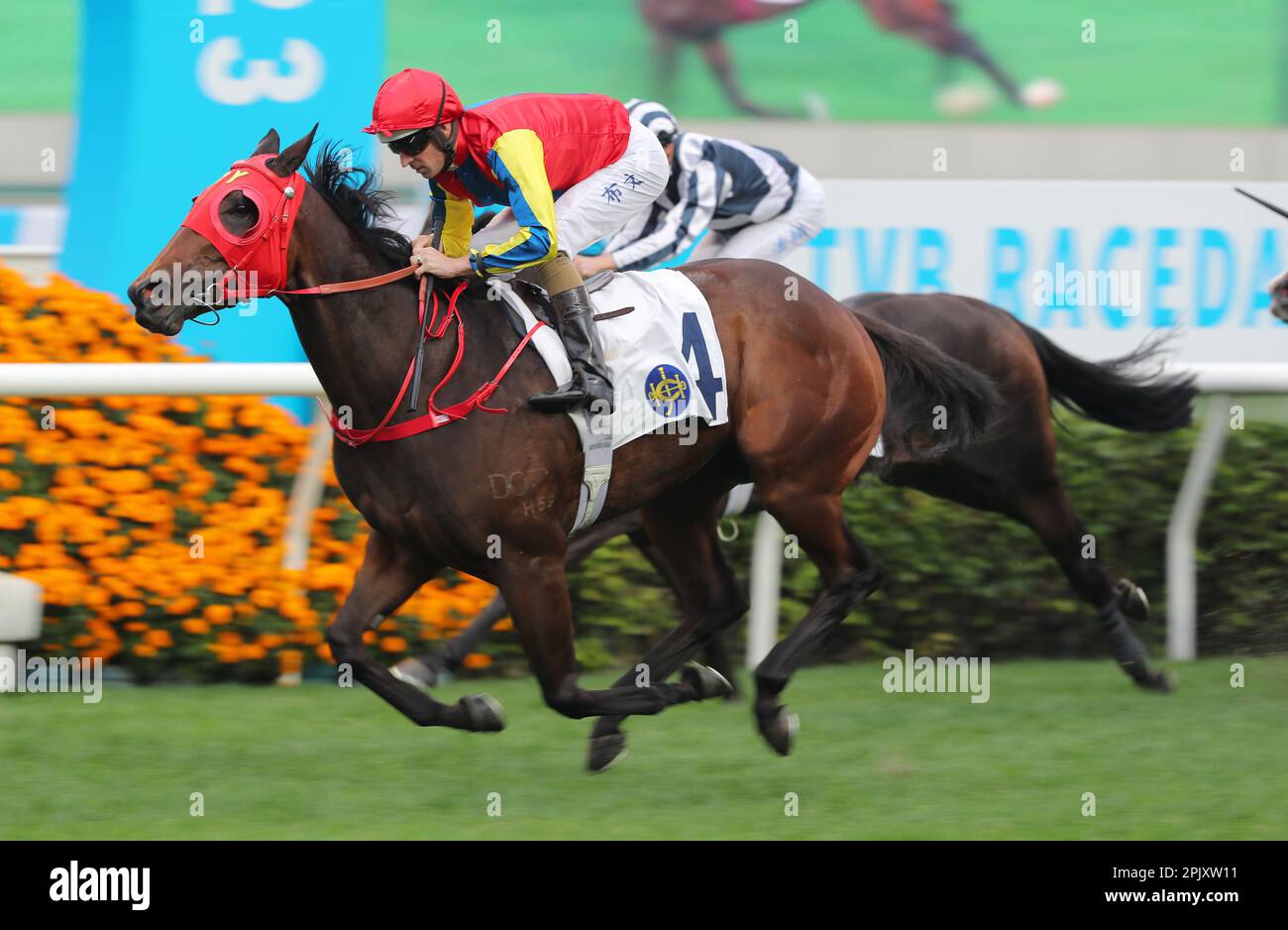 Race 9, GOKO WIN (4), ridden by Hugh Bowman, won the class 3 over 1200m ...