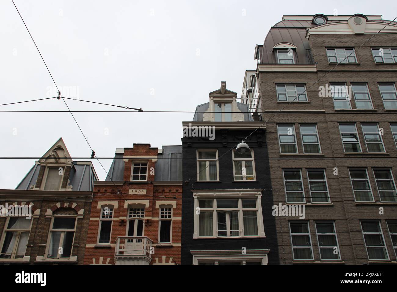 old brick houses and flat buildings in amsterdam (the netherlands Stock ...