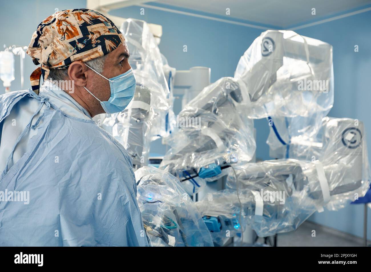 Minimal invasive robot surgical system in hospital. Robotic technology ...