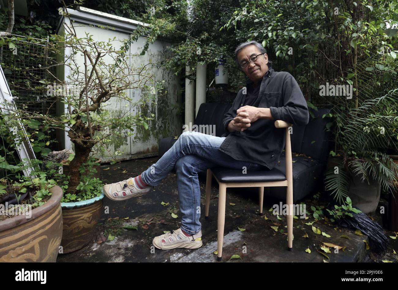 Photographer and artist Chun Wai, at his studio in Tseng Lang Shue in ...