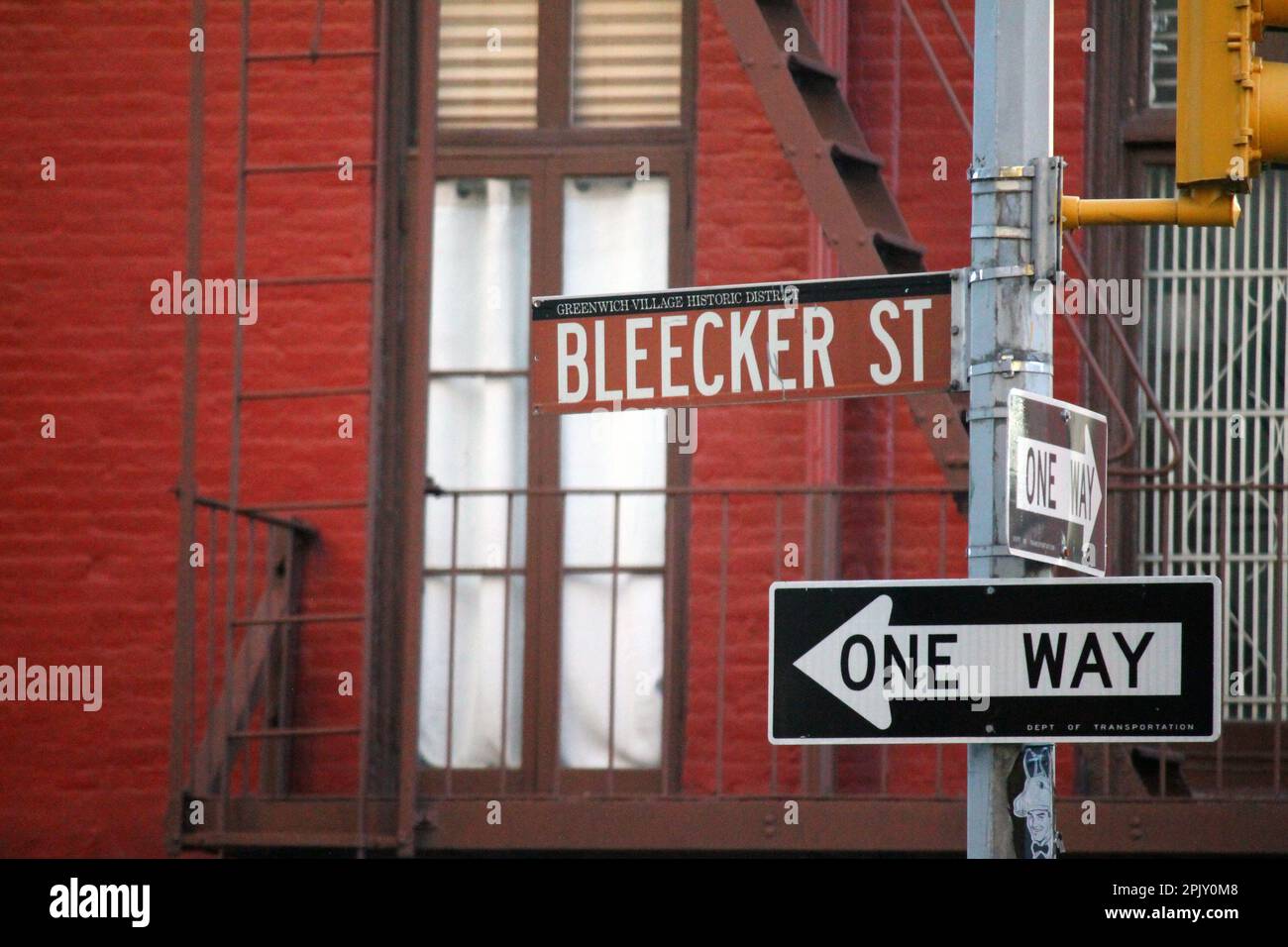 Bleecker Street historic sign in Midtown Manhattan in New York City ...