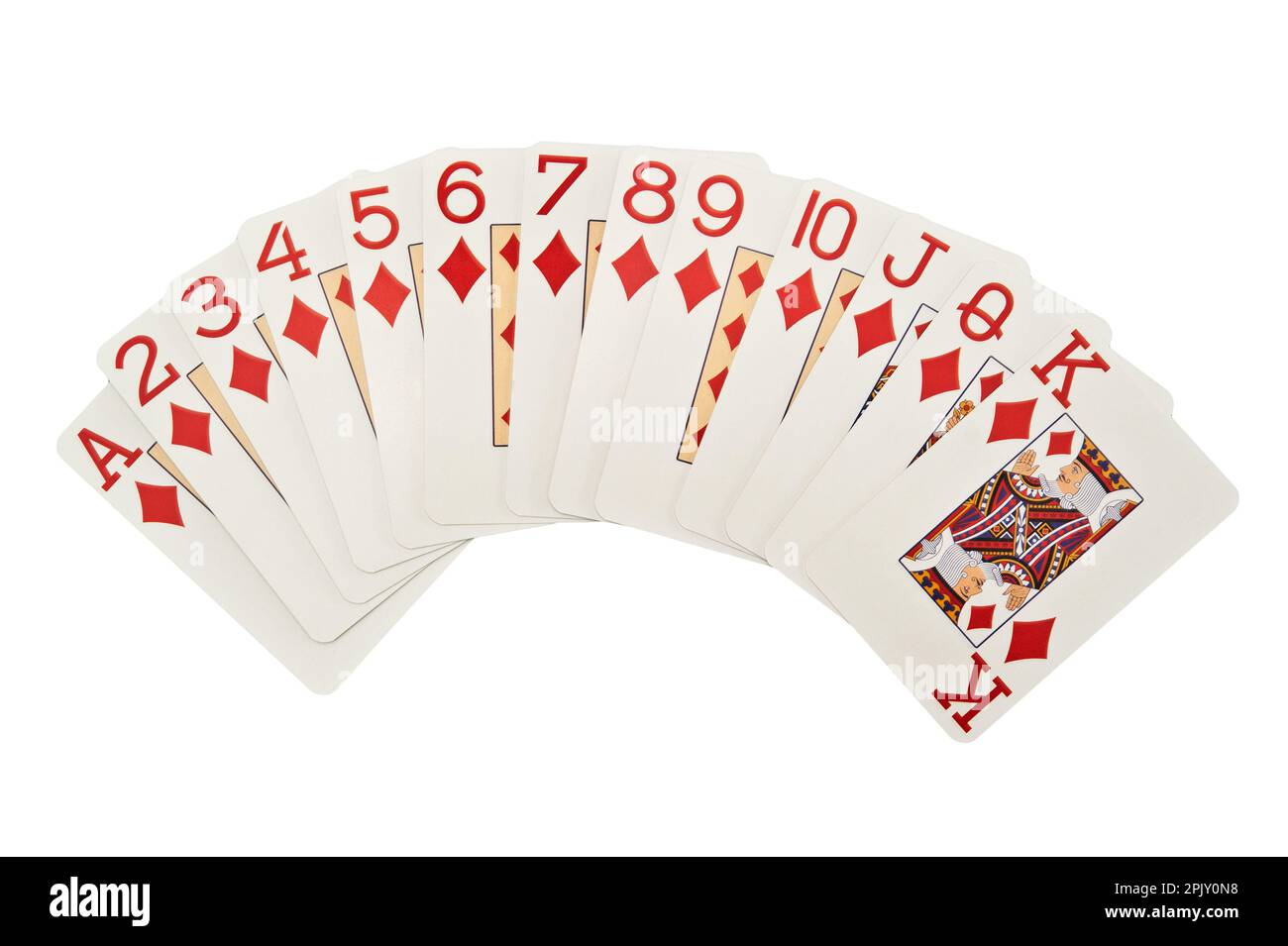 set of playing cards of suits Diamonds, isolated Stock Photo - Alamy