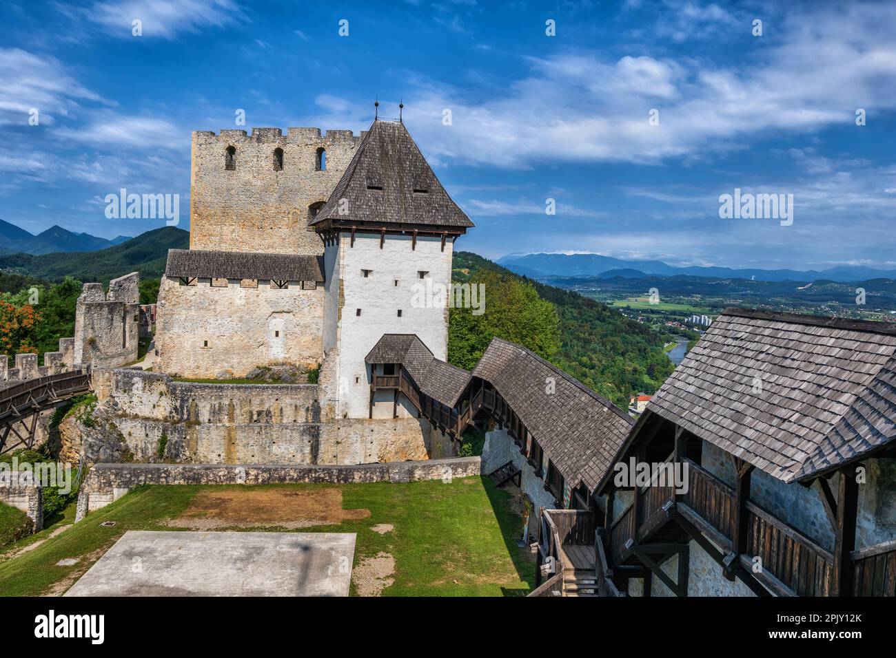 The Celje Castle in Slovenia. Magnificent medieval fortress on top of ...