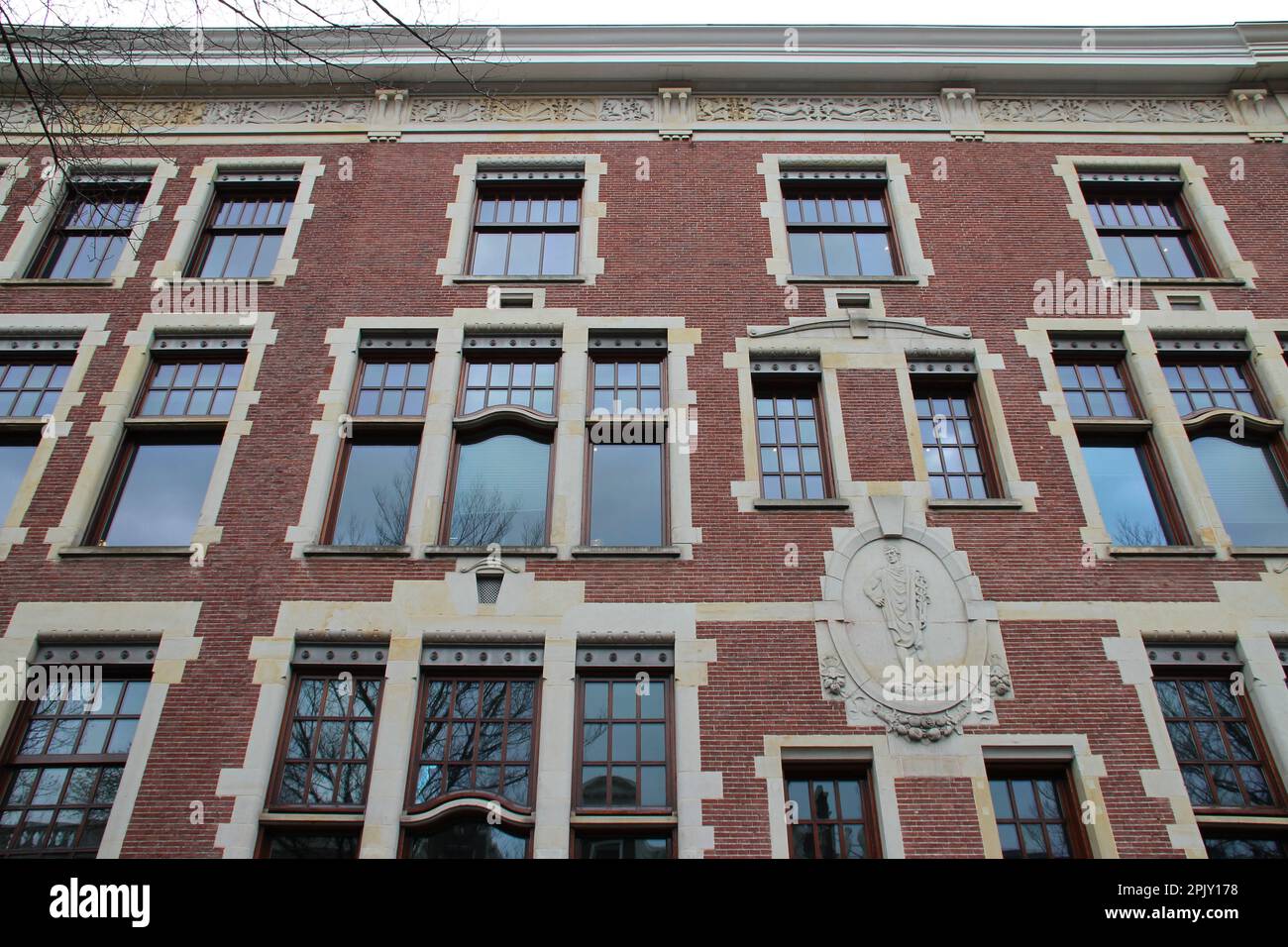 old brick building in amsterdam (the netherlands Stock Photo - Alamy