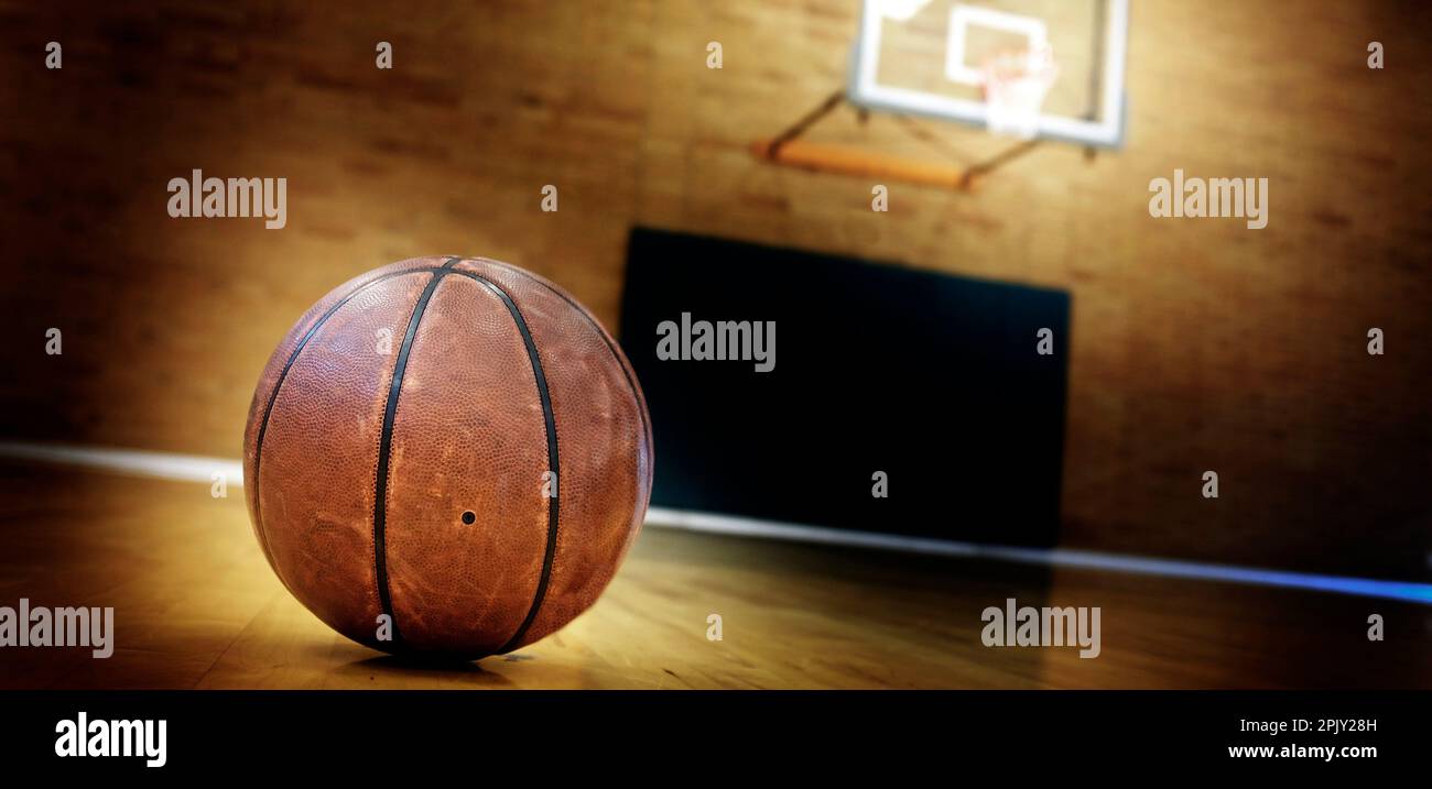 Team dribbling basketball on gym hi-res stock photography and images ...