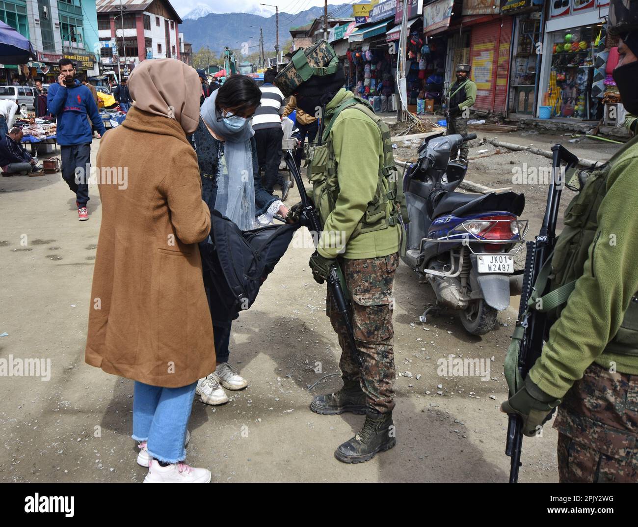 Srinagar, India. 04th Apr, 2023. A Kashmiri college Girl is being ...