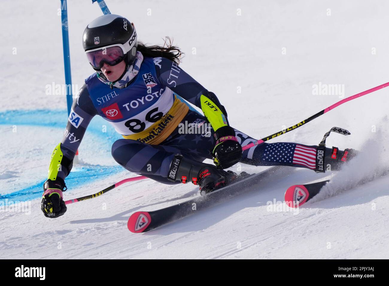 Elisabeth Bocock competes in the women's giant slalom ski race during ...