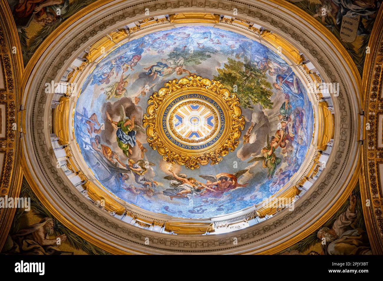 Chapel of the Pieta dome mosaic in Saint Peter Basilica interior in ...