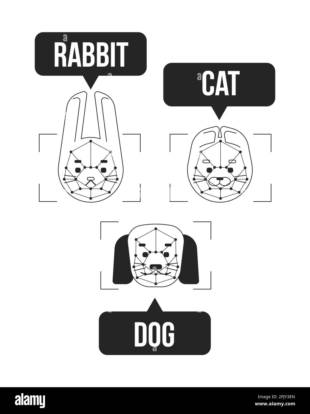 AI image recognition black and white concept vector spot illustration Stock Vector Image & Art ...