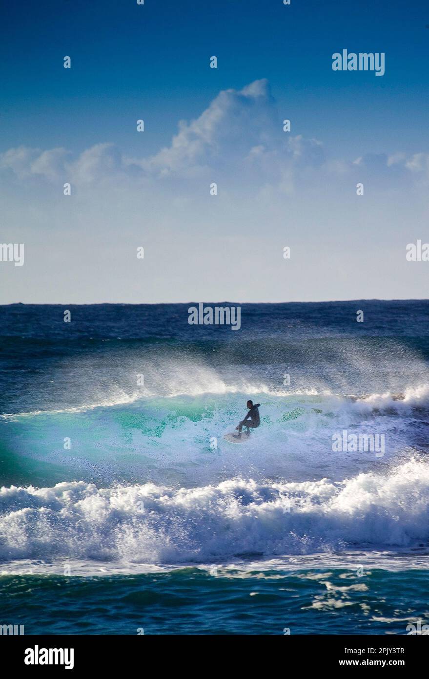 Surf tra i frangenti a Porto Ferro. Alghero, Sassari. Sardegna. Italia ...