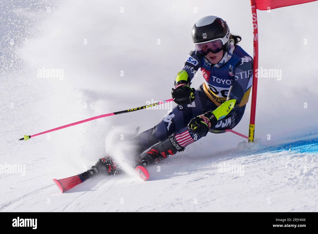 Elisabeth Bocock competes in the women's giant slalom ski race during ...