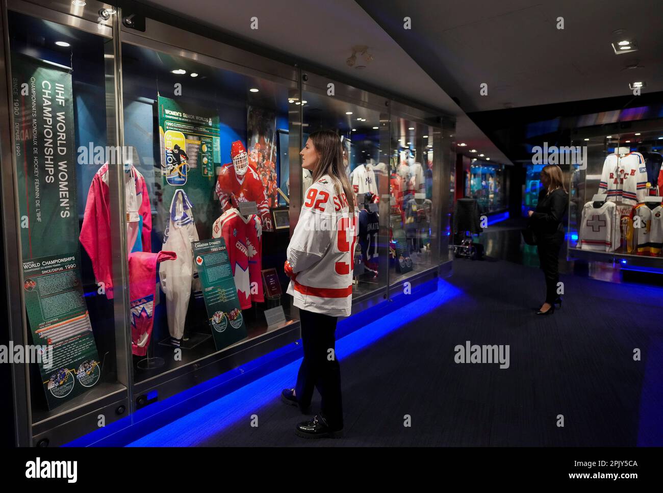 Team Canada's Danielle Serdachny looks at the new exhibit dedicated to ...