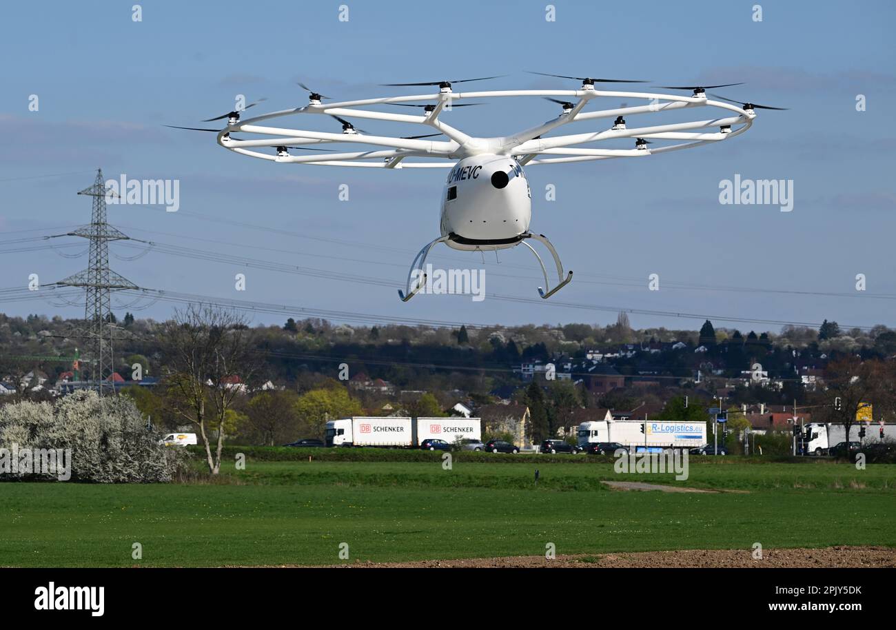 Bruchsal, Germany. 04th Apr, 2023. An electric-powered flying cab ...