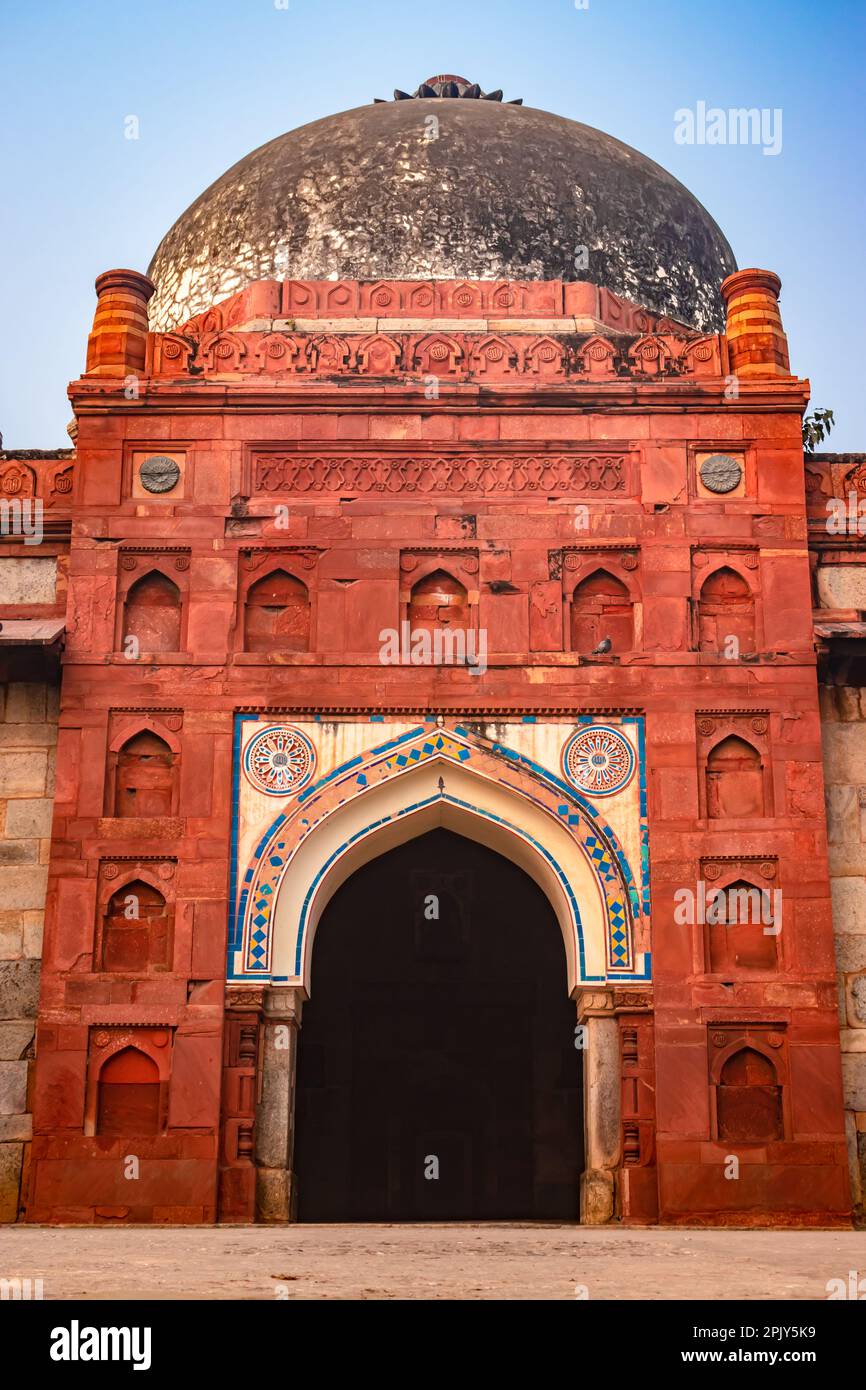 mosque and tomb of isa khan of humayun tomb exterior view at misty ...