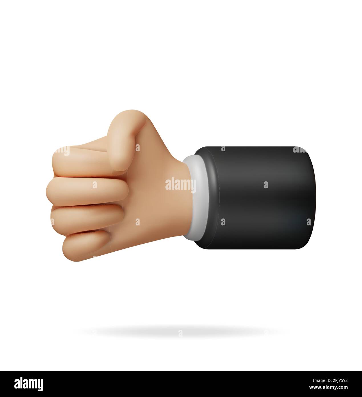 3D Hand Fist Isolated on White Background Stock Vector Image & Art - Alamy