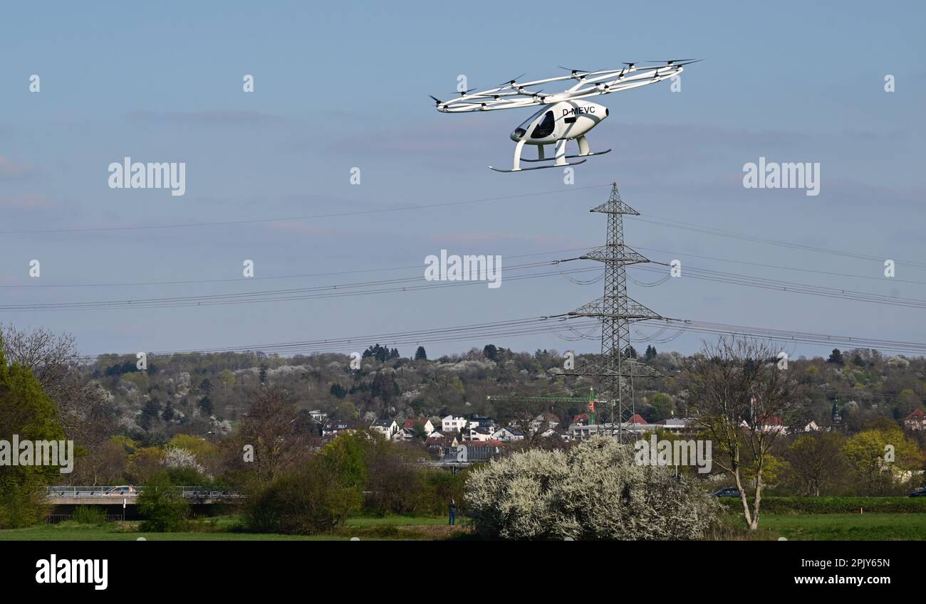 Bruchsal, Germany. 04th Apr, 2023. An electric-powered flying cab ...