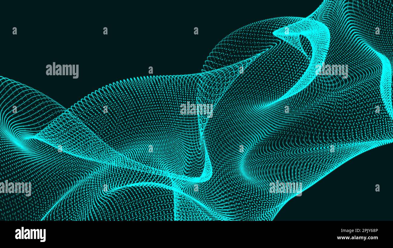 Abstract Halftone Wave Dotted Background Sky Blue Background With Copy Space Premium