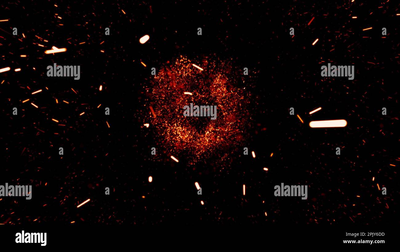 Realistic explosions boom. Beautiful abstract stylish fire flames ...