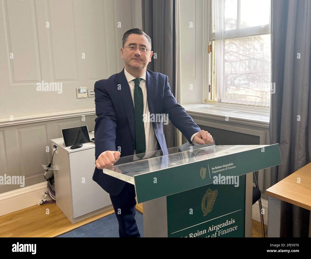 Chief Economist at the Department of Finance, John McCarthy, as he ...