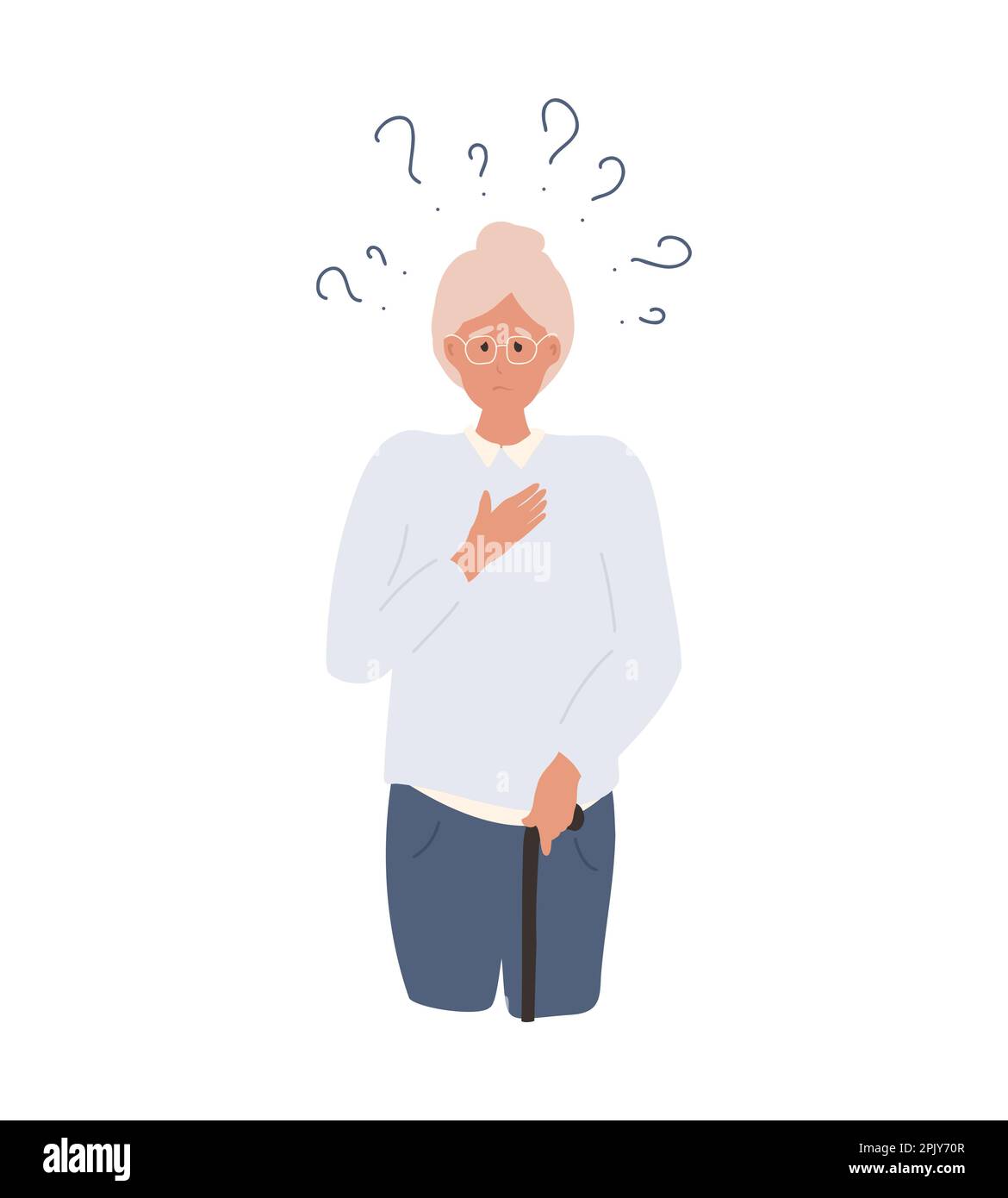 Senior woman caregiver Stock Vector Images - Alamy