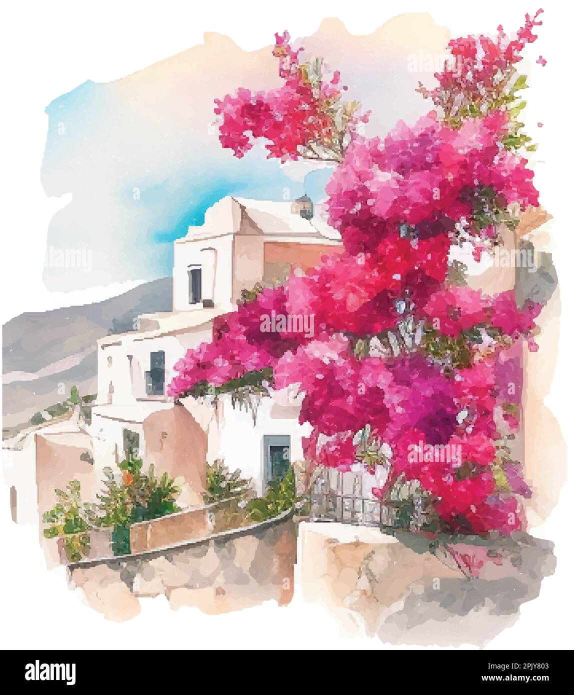 Picturesque island view Stock Vector Images - Alamy