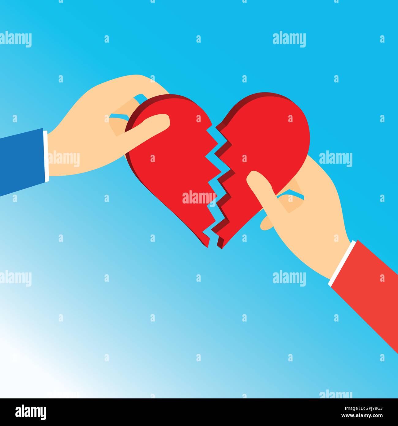 Woman broken heart Stock Vector Images - Alamy