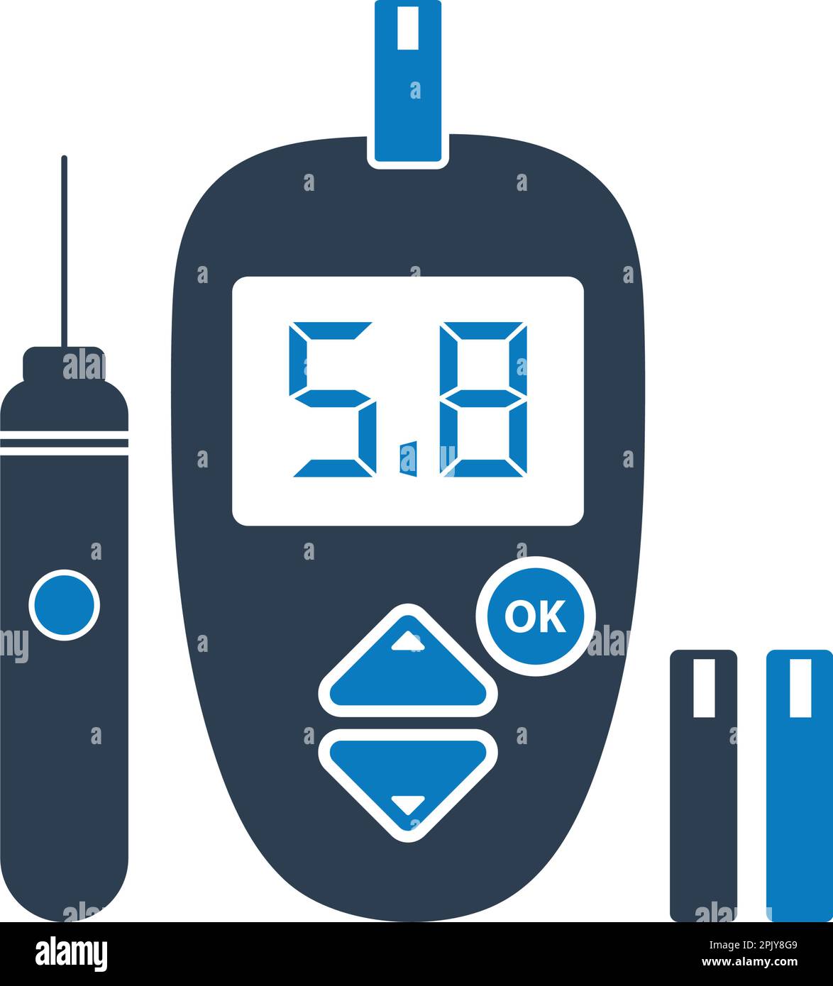 Blood glucose test meter Stock Vector Images - Alamy
