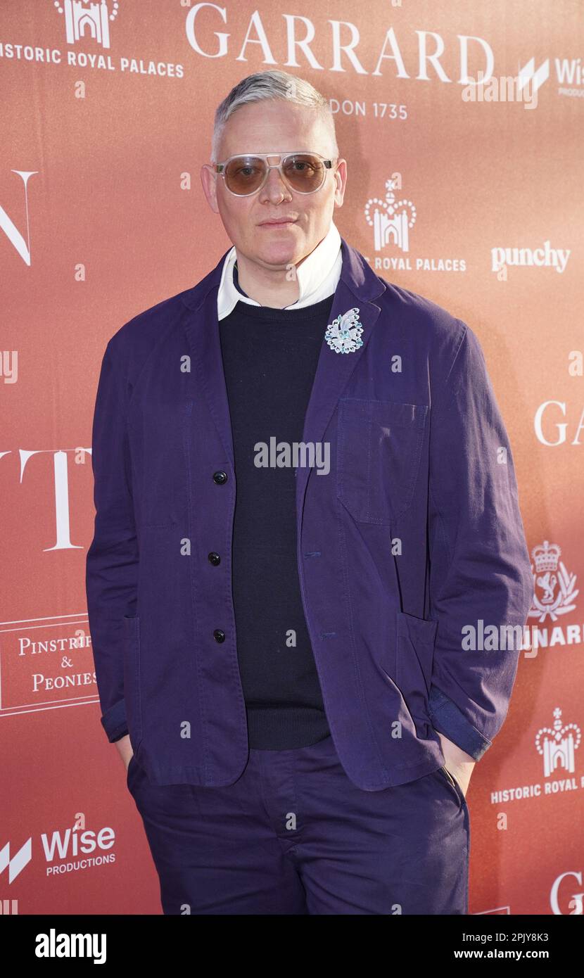 Giles Deacon arriving for the launch of the Crown to Couture fashion ...