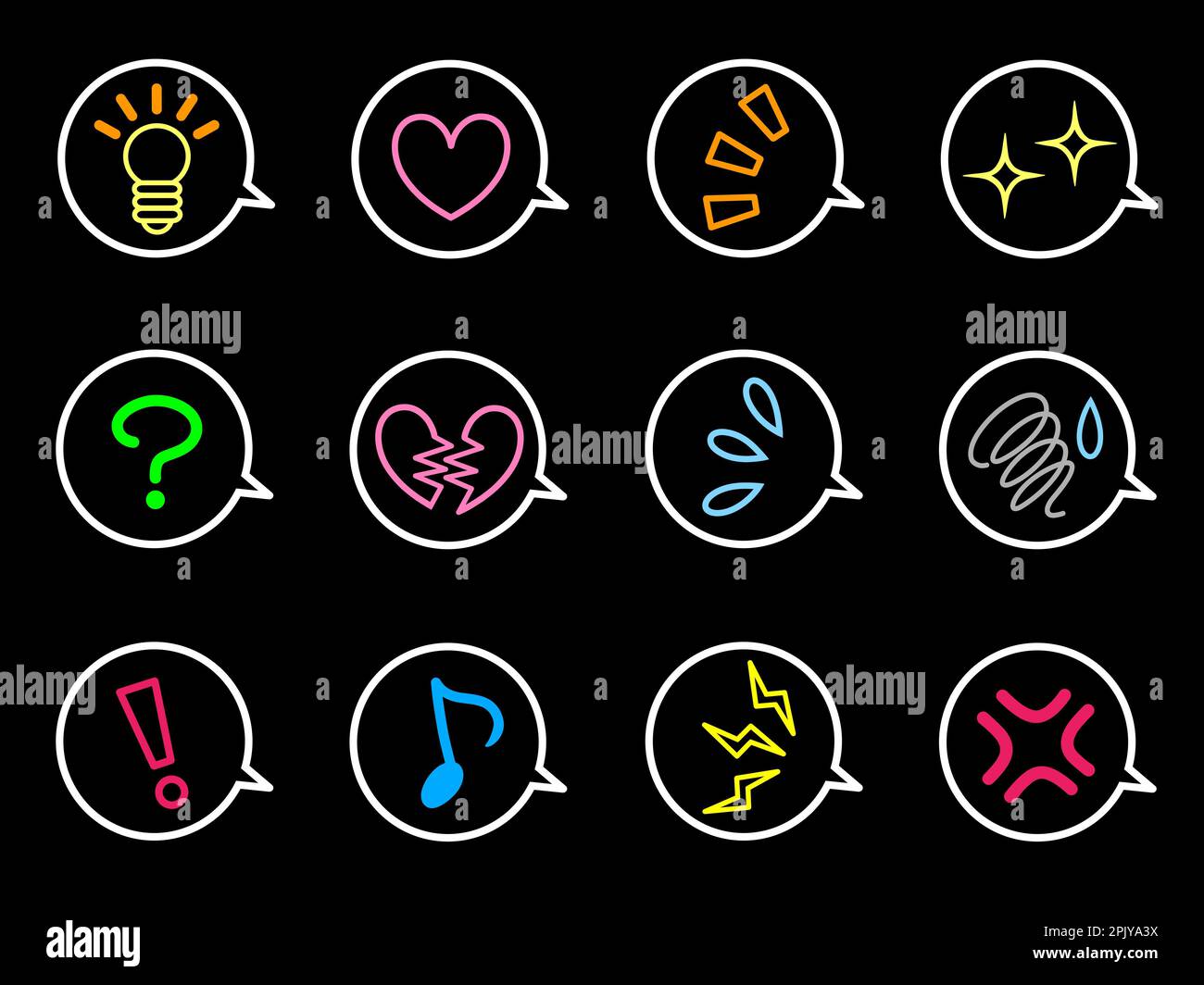 A set of marks expressing various emotions Stock Photo - Alamy