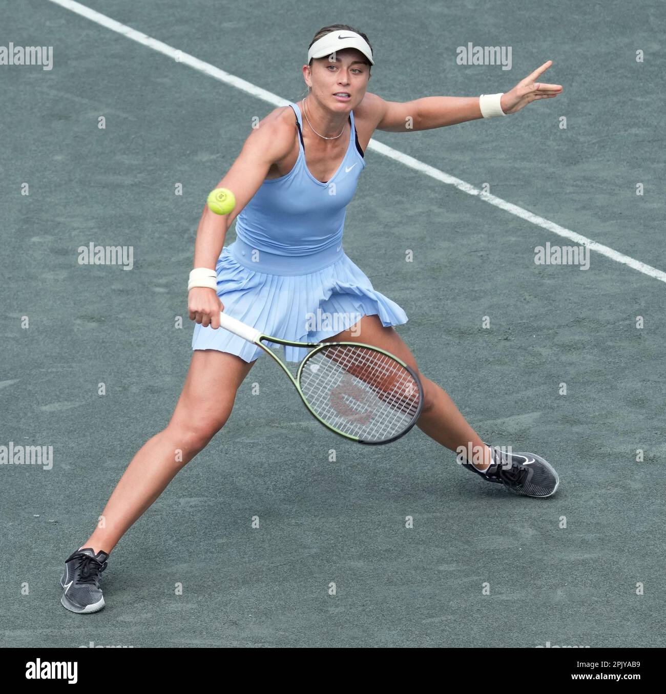 April 4, 2023: Paula Badosa (USA) defeated Mayar Sherif (EGY) 6-3, 6-1 ...