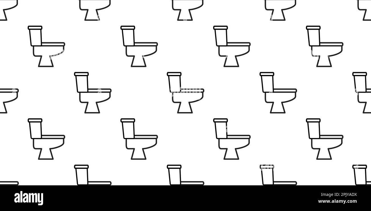 Seamless simple toilet icon pattern, repeats vertically and ...