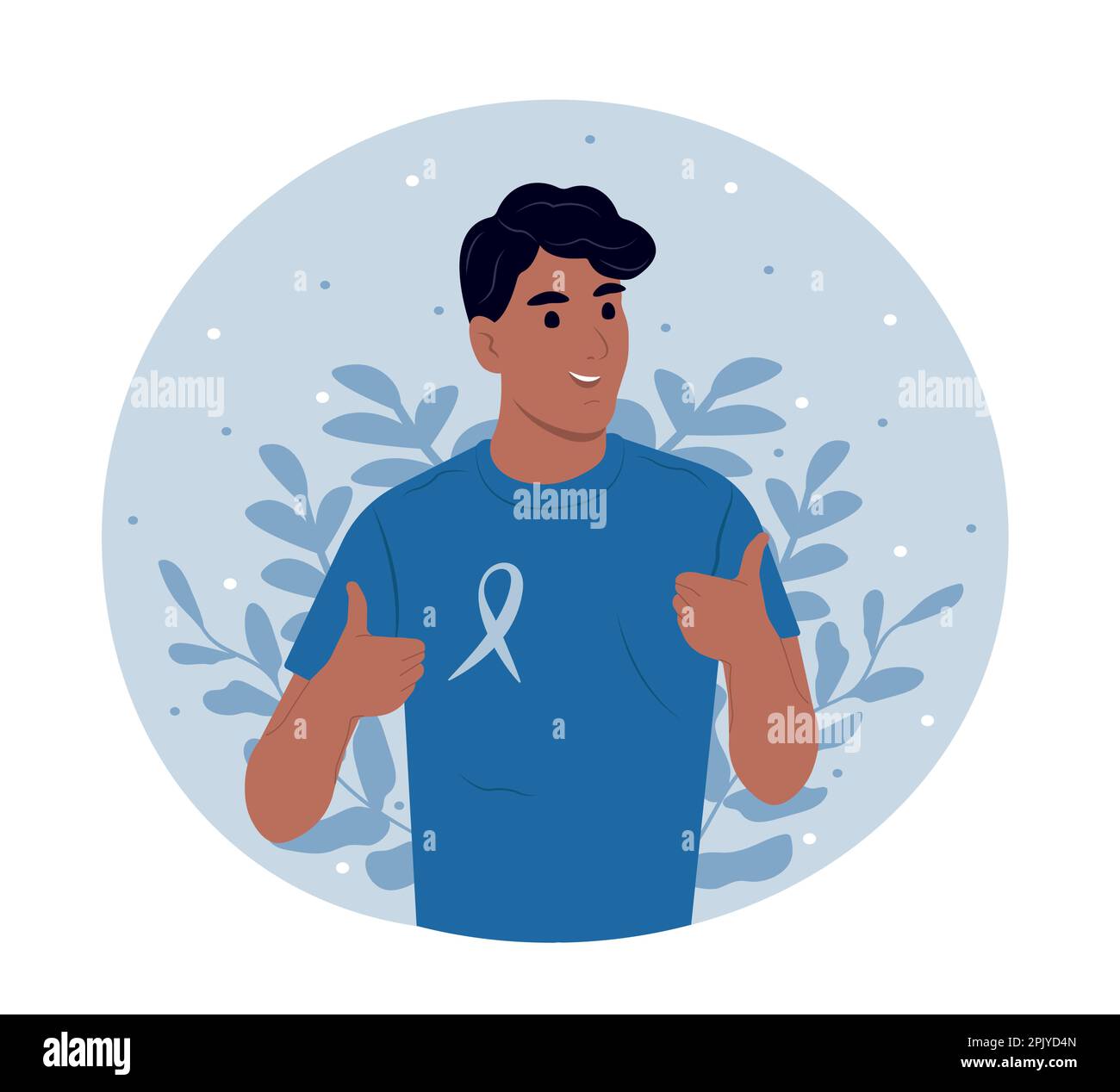 June 11 - World Prostate Cancer Day. Black mans and a symbol of mens ...