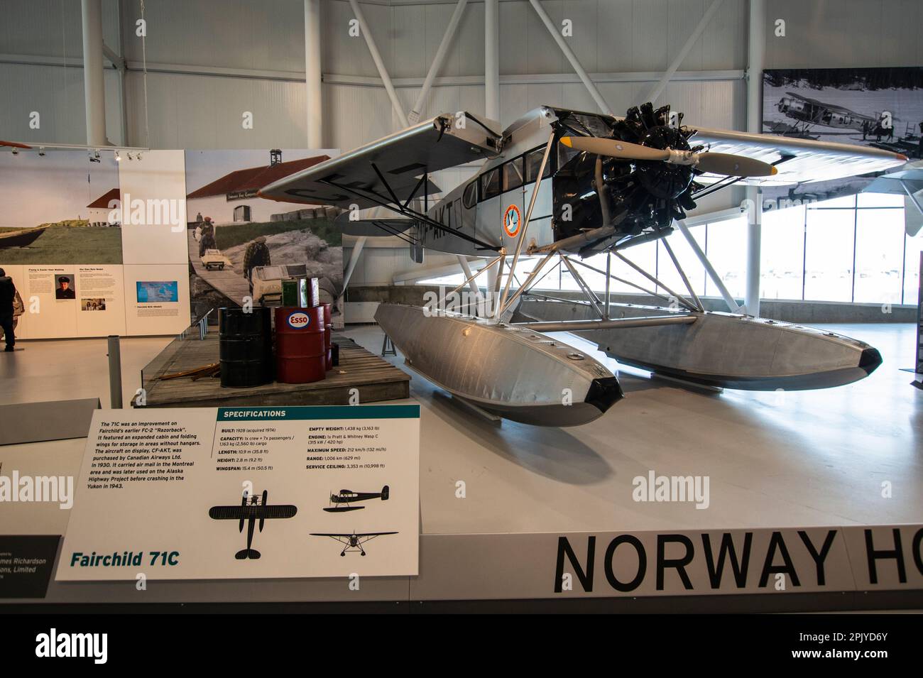 Fairchild 71C at the Royal Aviation Museum of Western Canada in ...