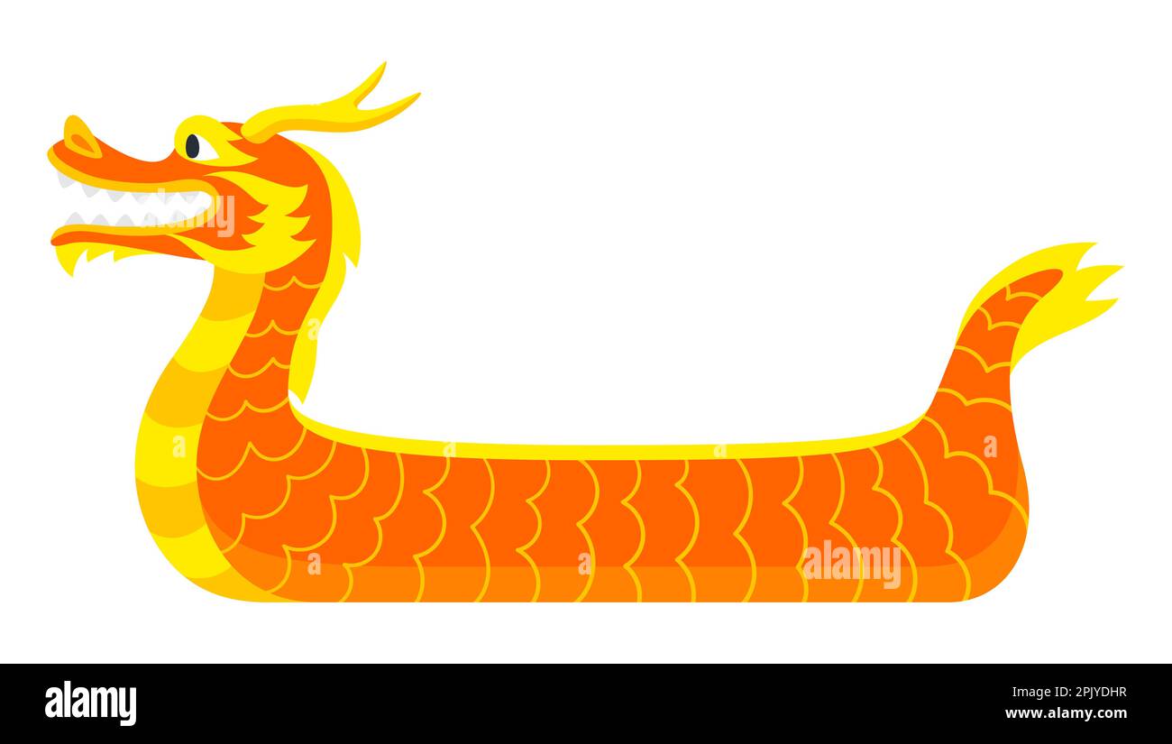 Stylized dragon boat. Happy Dragon Boat Festival illustration. Chinese ...